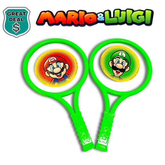 Nintendo | Toys | Nintendo Kids Mario Luigi Green Ping Pong Paddles Set ...